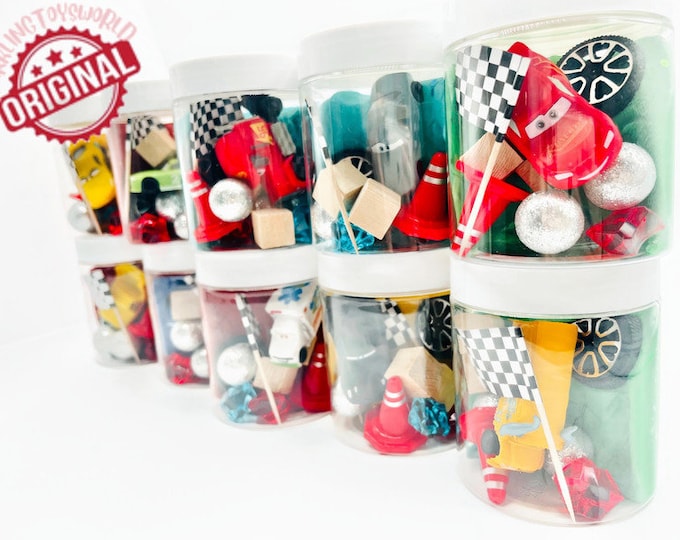 Cars Party Favors, Playdough Jars, Cars Playdough Kit, Playdough Kit ...