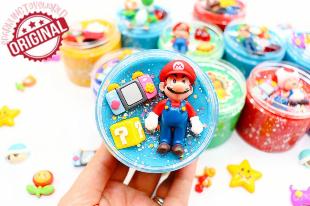 Mario Party Favors, Inspired Mario Playdough Kit, Play Dough Jar ...