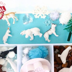 Arctic Play Dough Kit, Arctic Animals Playdough Kit, Winter Play Dough ...