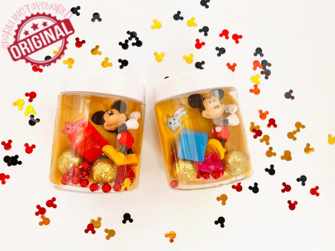 Mickey Mouse, Playdough Jar, Inspired Mickey Mouse Party Favors, Play ...