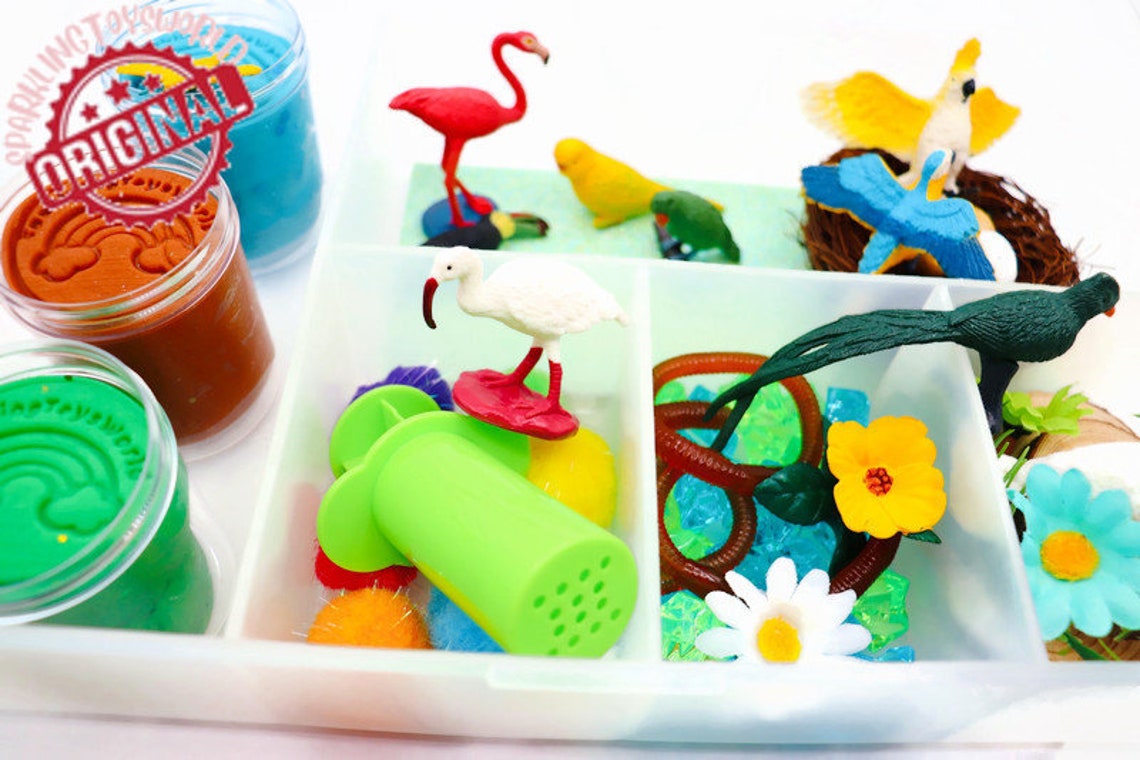 Playdough Kit, Bird Playdough Kit, Playdough Sensory Kit, Play Dough ...