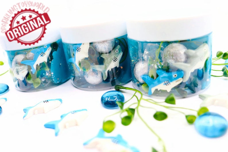 Shark Playdough Jar, Playdough Jars, Playdough Sensory Kit, Playdough ...