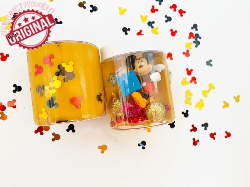 Mickey Mouse, Playdough Jar, Inspired Mickey Mouse Party Favors, Play ...