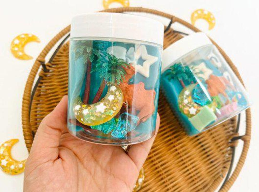 Ramadan Playdough Jar ,sensory Jars, Eid Gift,party Favors, Ramadan ...