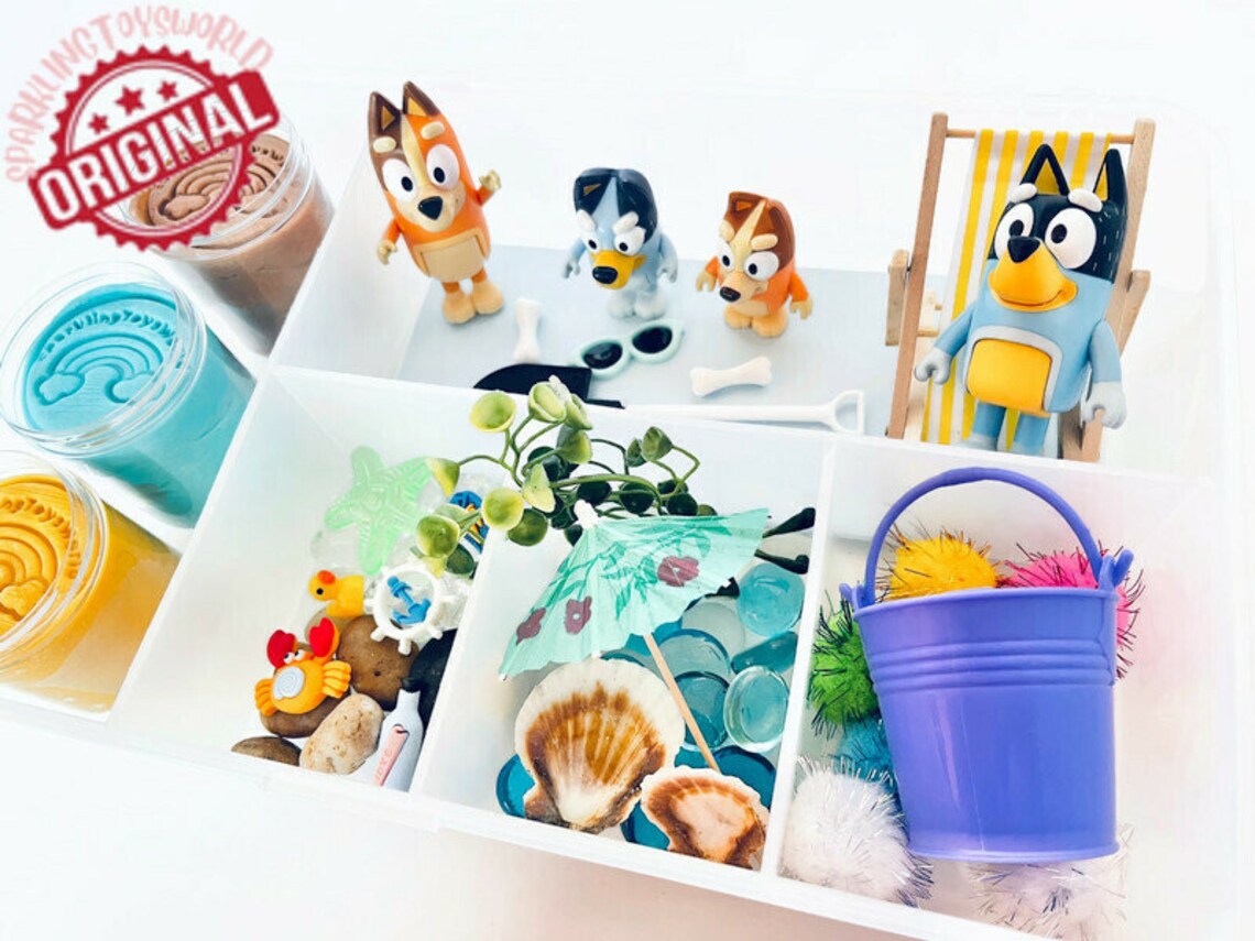 Playdough Kit, Inspired Bluey Playdough Kit, Playdough Sensory Kit ...