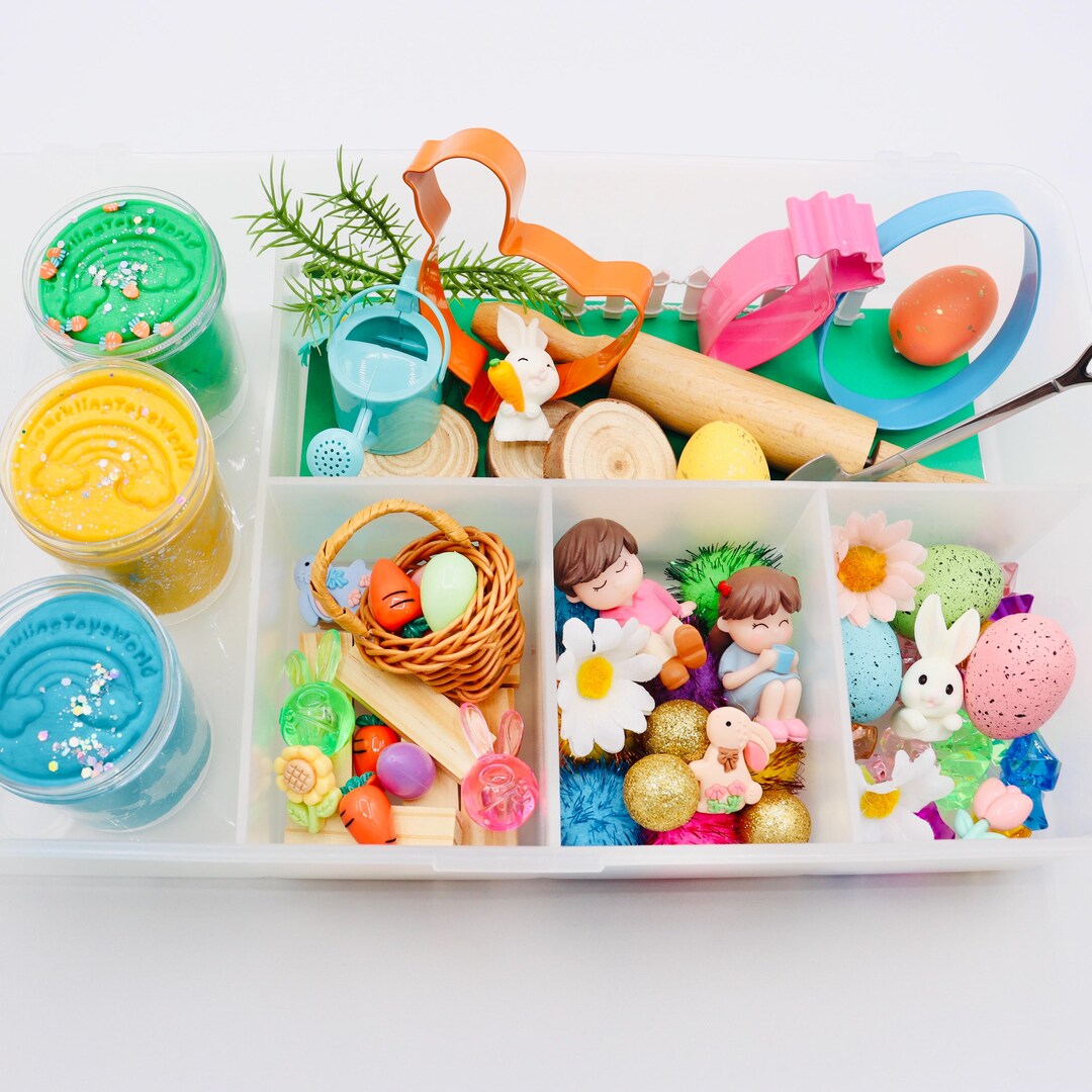 New Easter Play Dough Kit, Easter Sensory Kit, Easter Sensory Bin ...