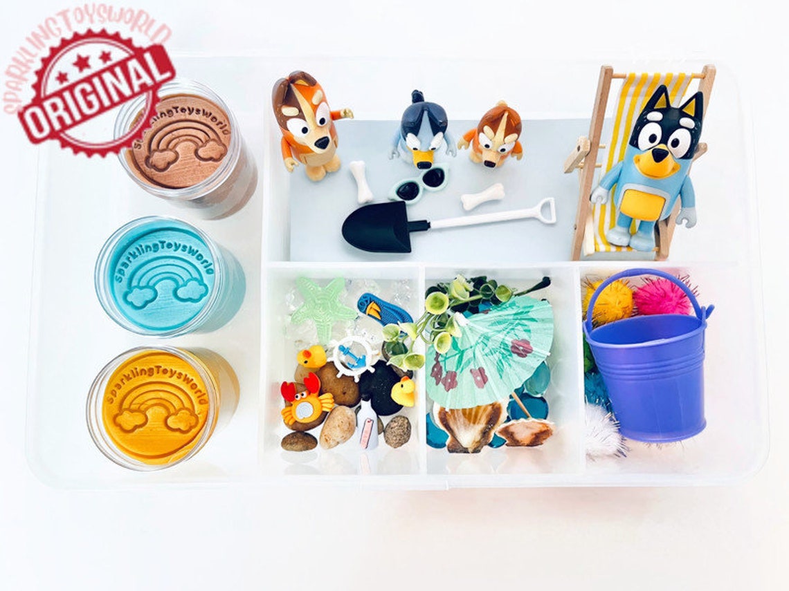 Playdough Kit, Inspired Bluey Playdough Kit, Playdough Sensory Kit ...