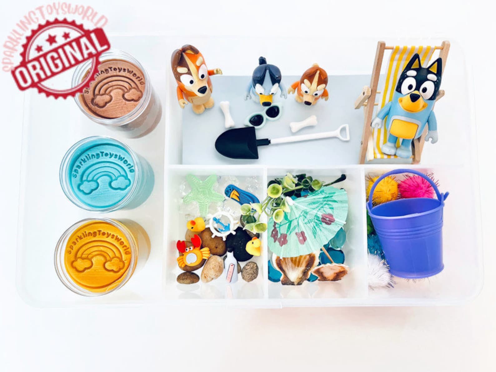 Playdough Kit, Inspired Bluey Playdough Kit, Playdough Sensory Kit ...