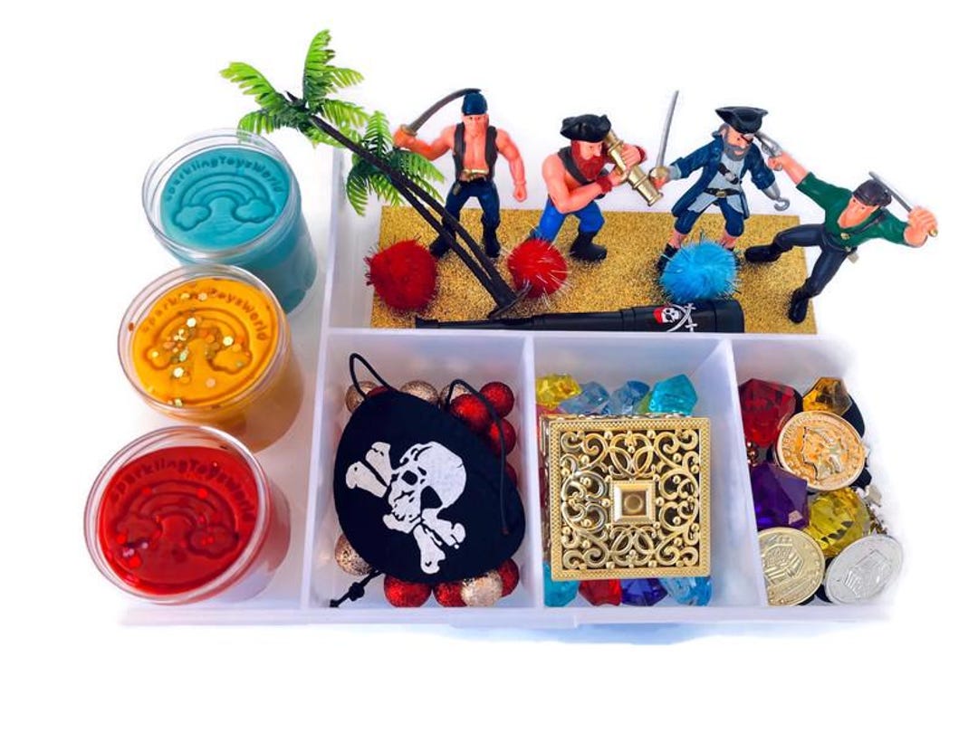 Pirate Play Dough Kit, Pirate Sensory Kit, Playdough Sensory Kit ...