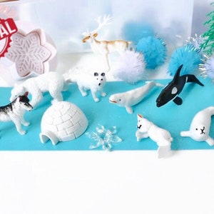 Arctic Play Dough Kit, Arctic Animals Playdough Kit, Winter Play Dough ...