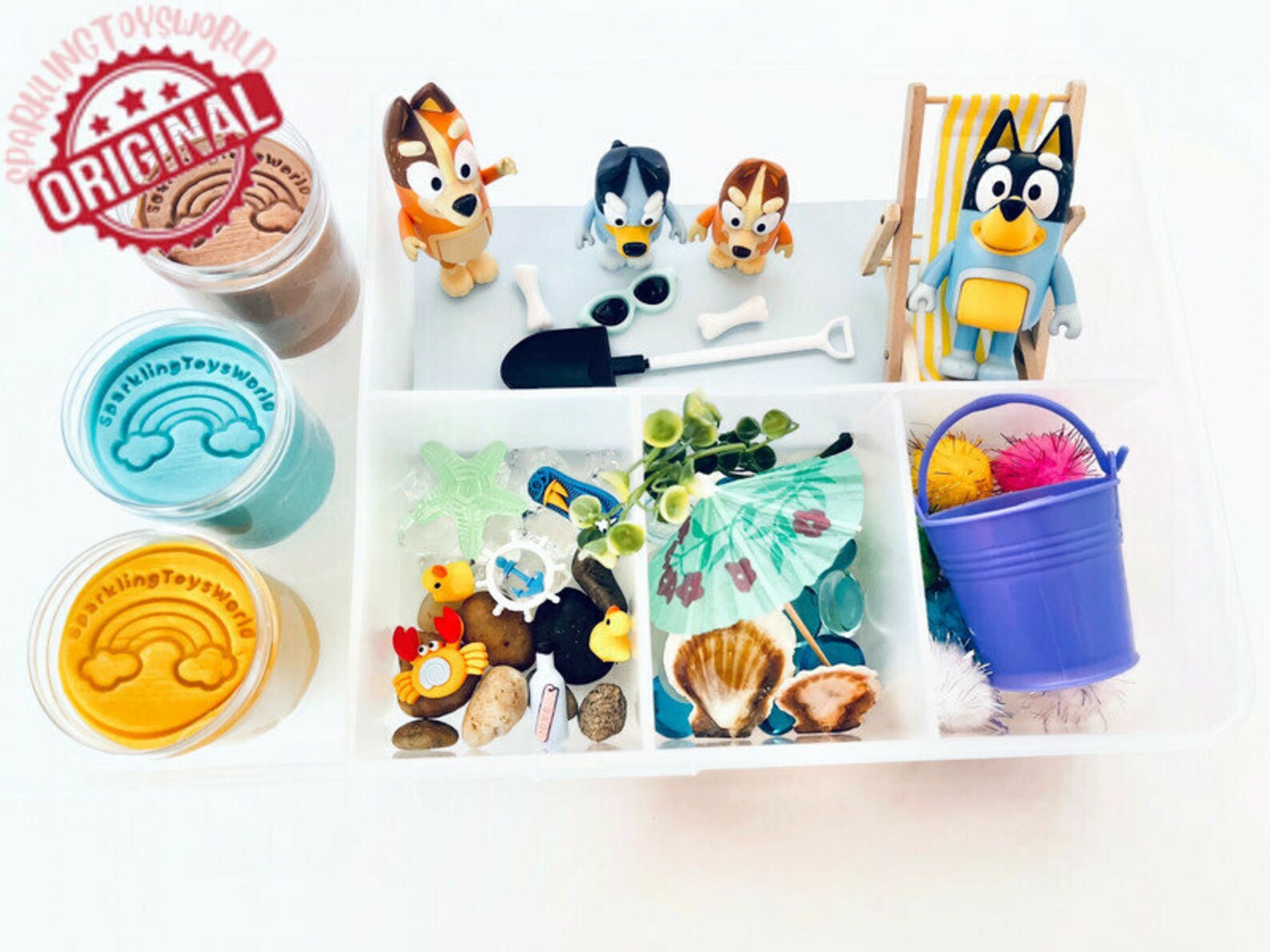 Playdough Kit, Inspired Bluey Playdough Kit, Playdough Sensory Kit ...