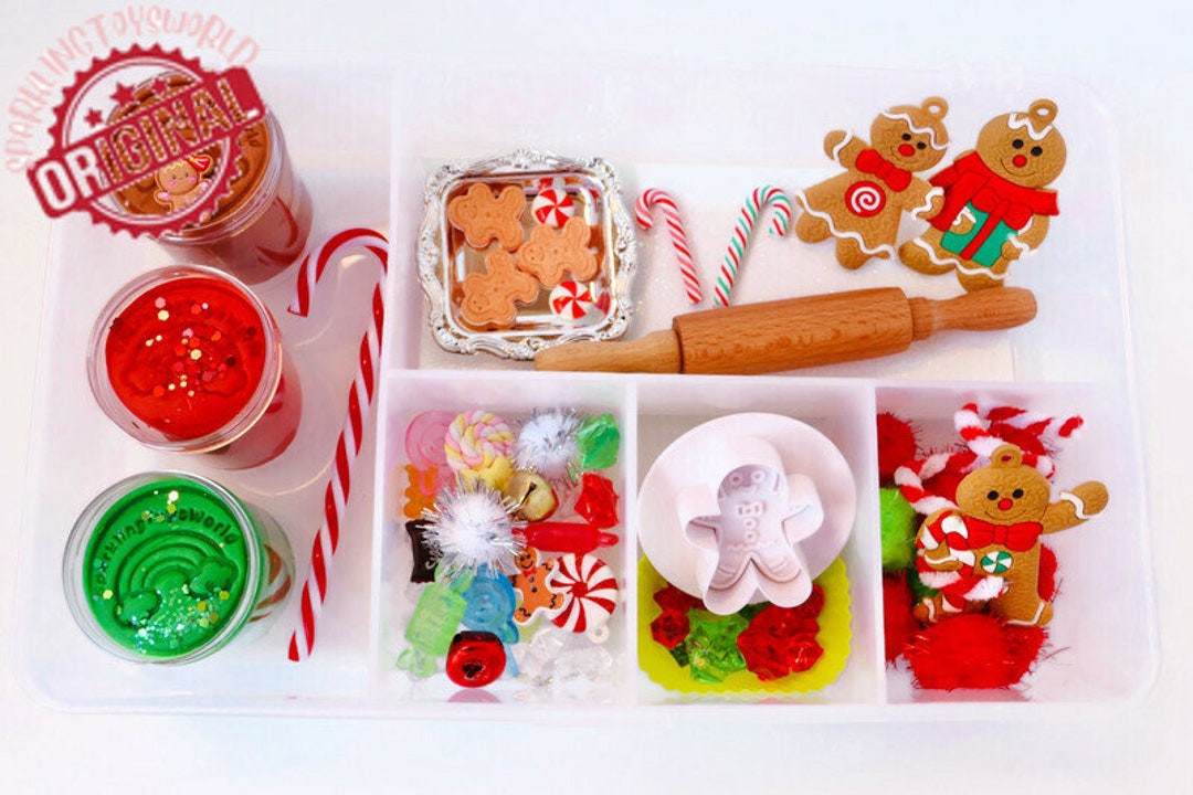Christmas Playdough Kit, Ginger Man Dough Kit, Christmas Play Doh Kit ...