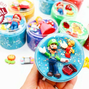 Mario Party Favors, Inspired Mario Playdough Kit, Play Dough Jar ...