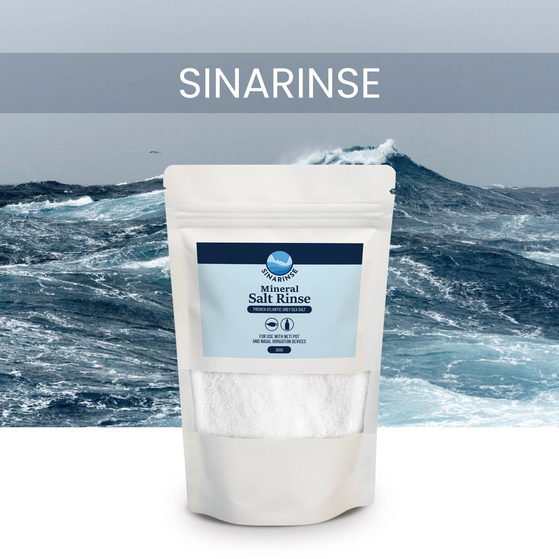 Neilmed and Sinarinse Mineral Sea Salt 250g Nasal Irrigation Kit ...