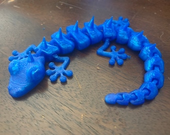 Crested Gecko Articulated Fidget Toy 3D Printed Reptile Stress Reliever ...