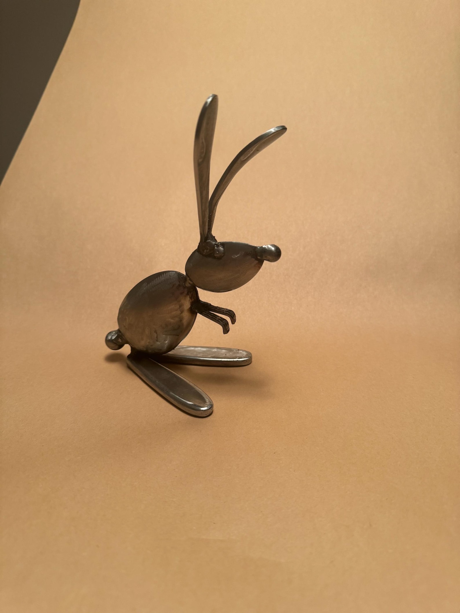 Silverware Metal Rabbit, Metal Art - Etsy
