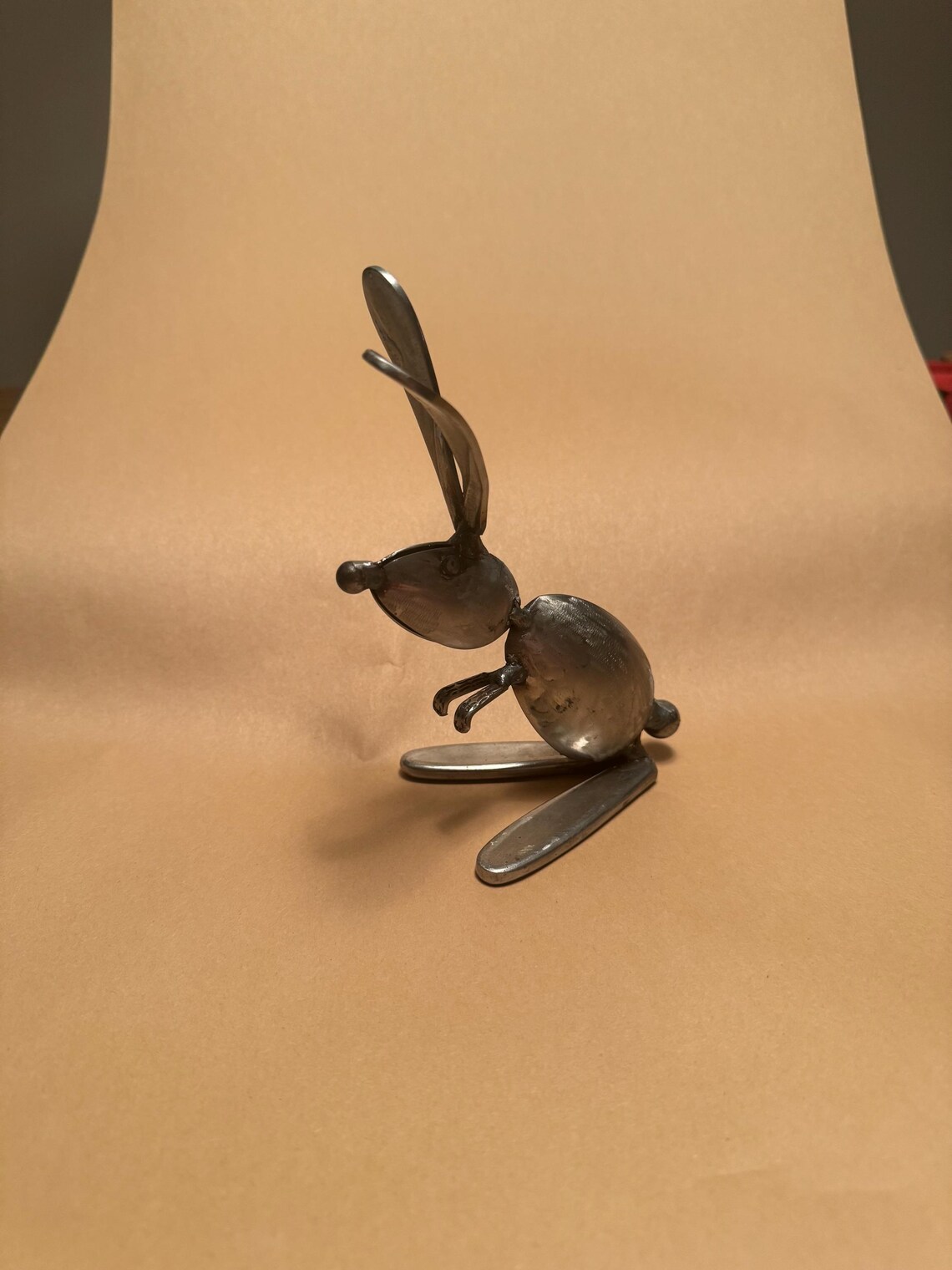 Silverware Metal Rabbit, Metal Art - Etsy