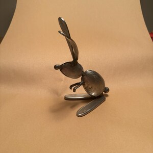 Silverware Metal Rabbit, Metal Art - Etsy