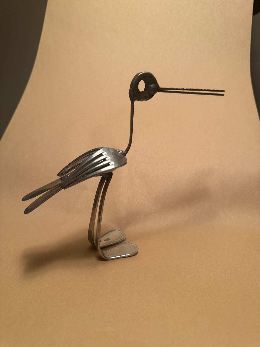 Silverware Metal Bird, Metal Art - Etsy