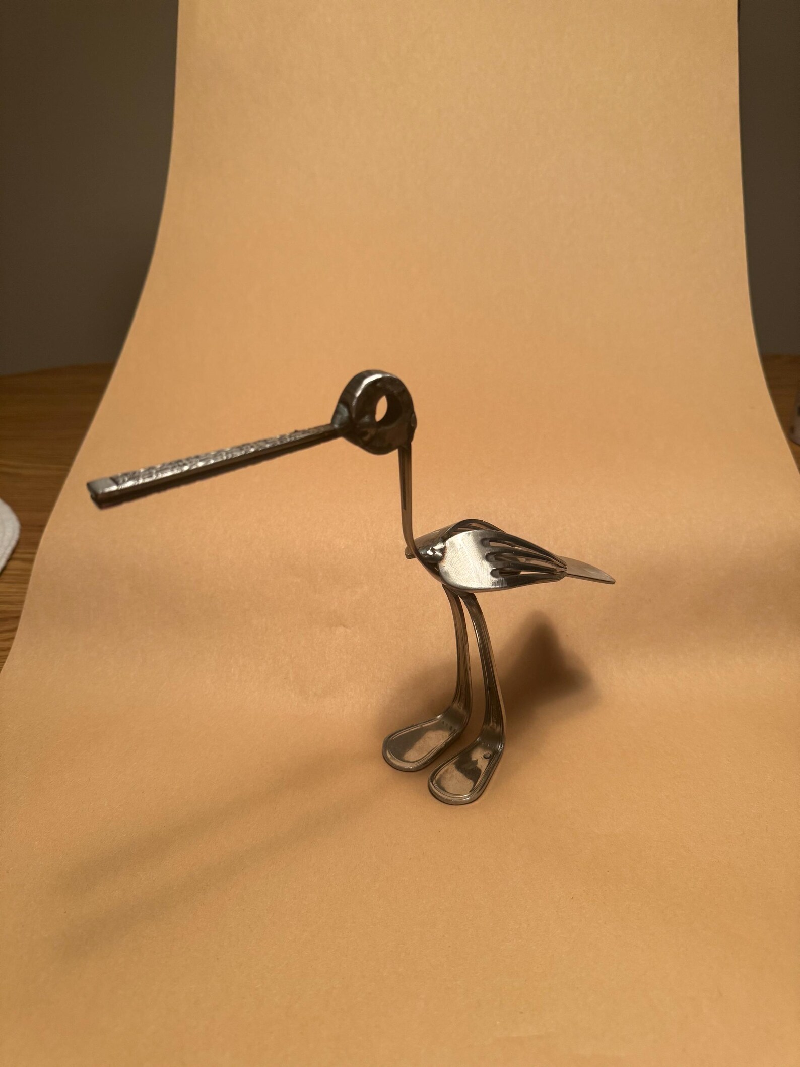 Silverware Metal Bird, Metal Art - Etsy