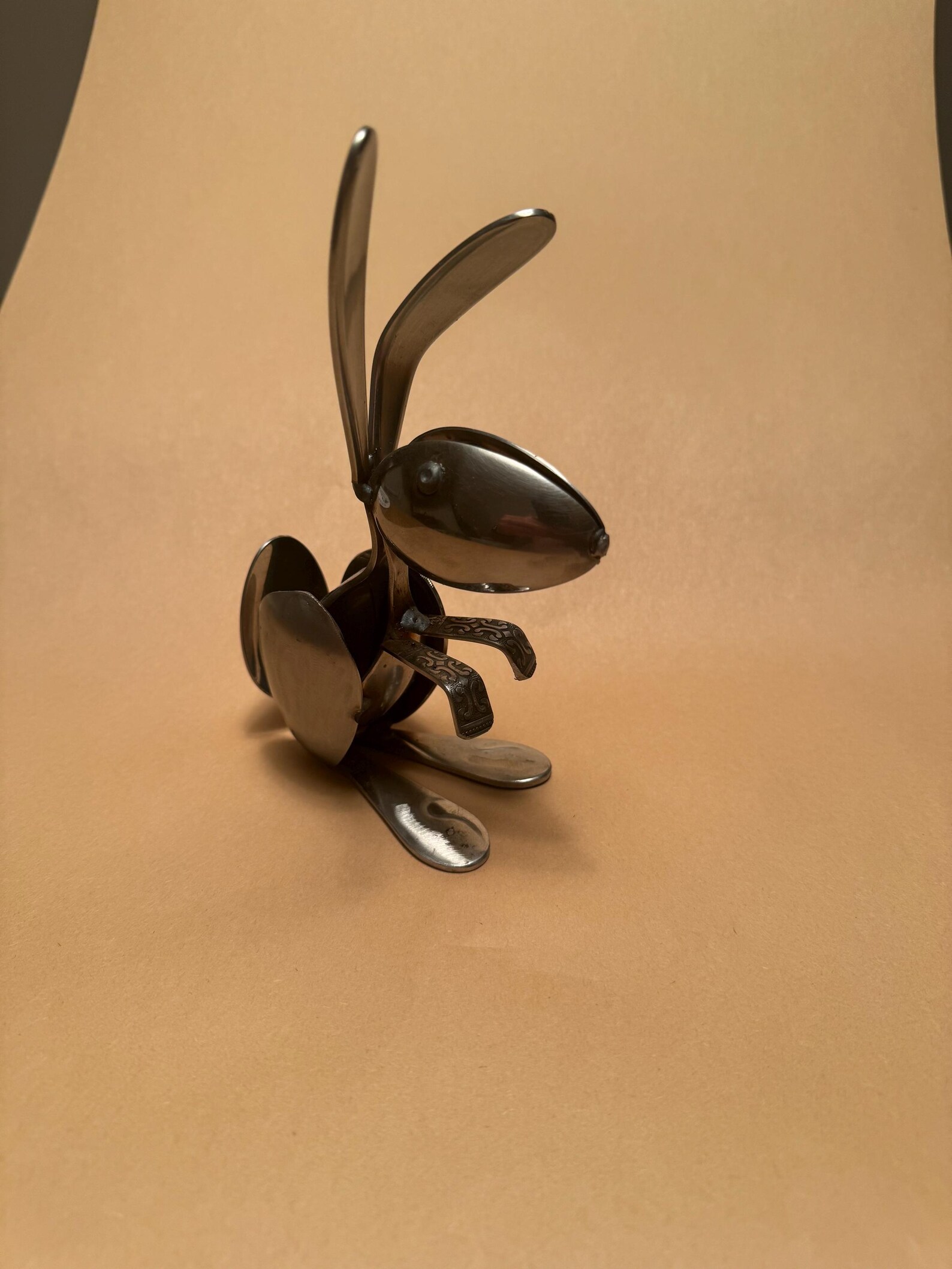 Silverware Metal Rabbit, Metal Art - Etsy