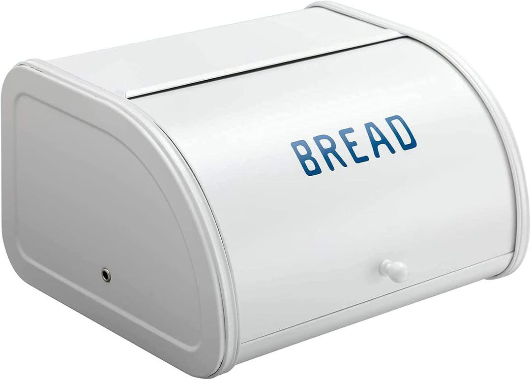 Metal Bread Box, Vintage Bread Container for Kitchen Countertop, Roll ...