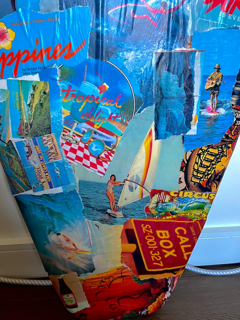 Surfboard Art – Mixed Media Surf Magazine Collage With Resin Finish ...