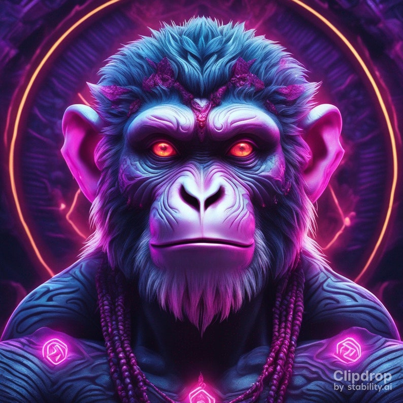 Cyberpunk Monkey - Etsy