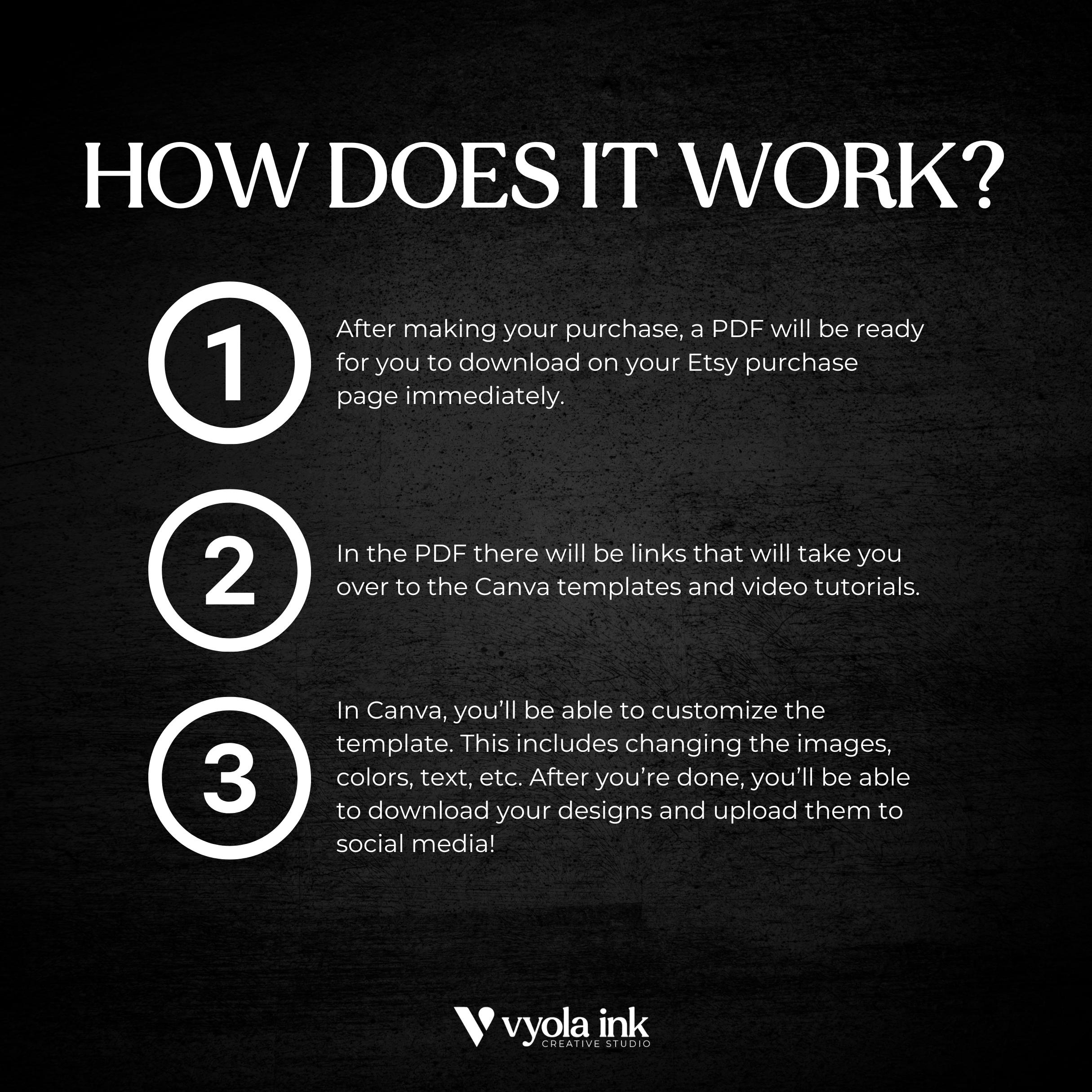 Hairstylist Branding Kit Hair Business Templates Luxury Black and ...