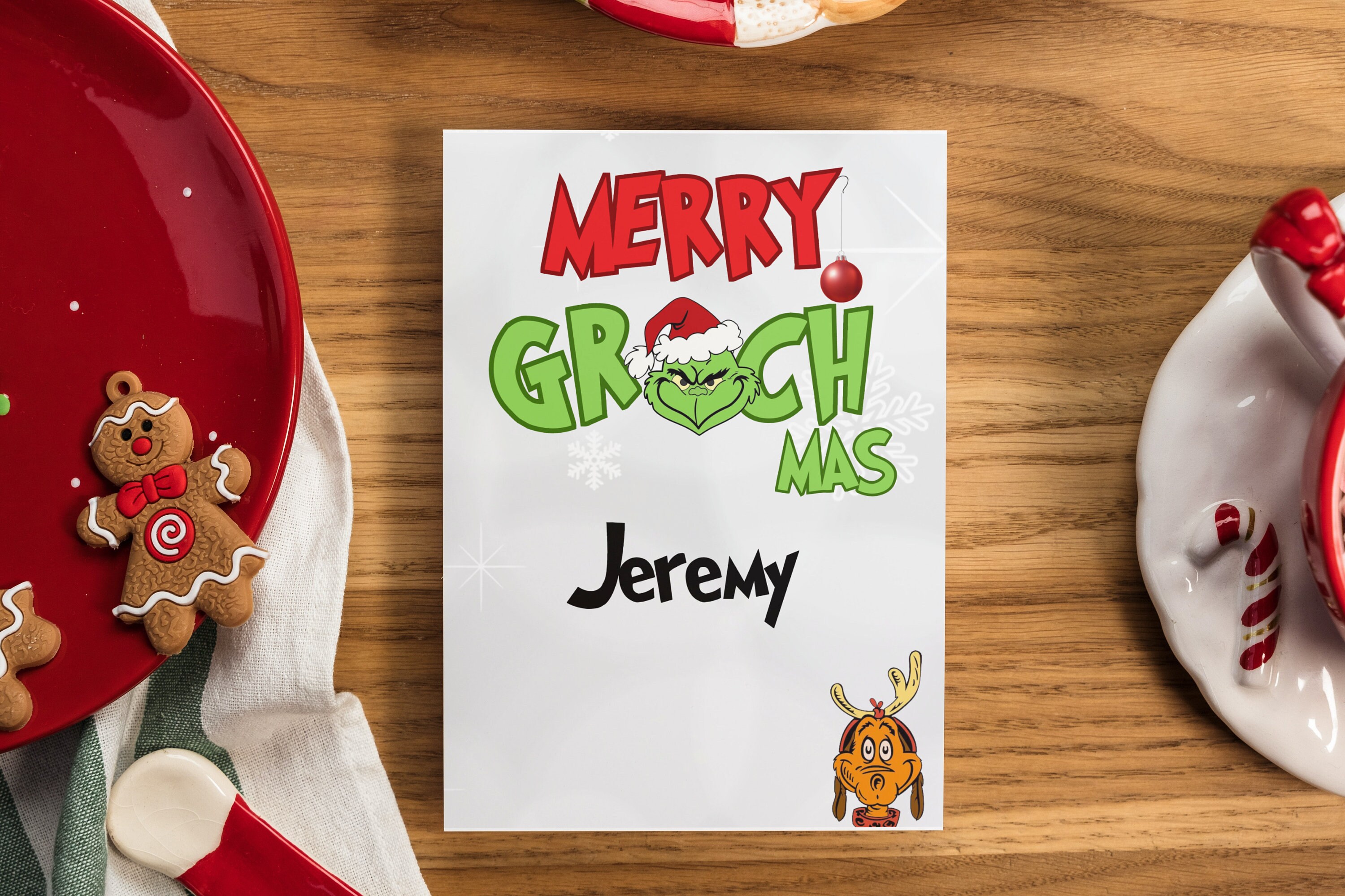 Grinchmas Editable Printable Christmas Card, Grinch Christmas Printable ...