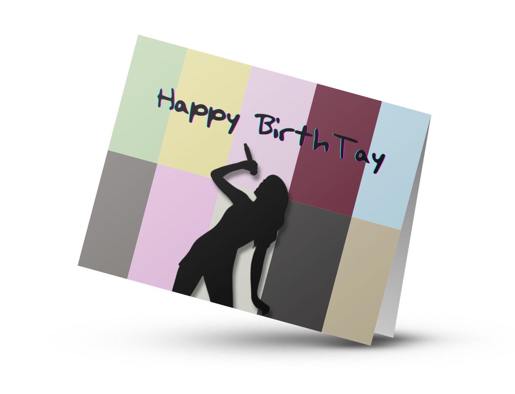 Happy Swifttay, Taylor Swift Album Cover Birthday Card, Swiftie ...