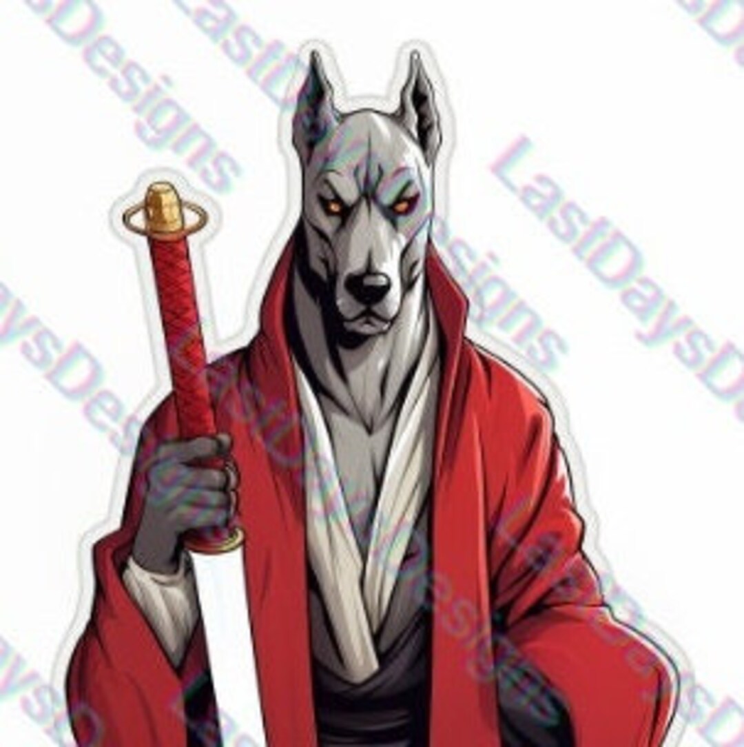 Great Dane Samurai Ronin puppy Puppies Dogs Stickers Pets Digital Files ...