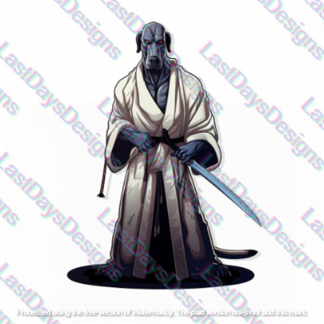 Great Dane Samurai Ronin puppy Puppies Dogs Stickers Pets Digital Files ...