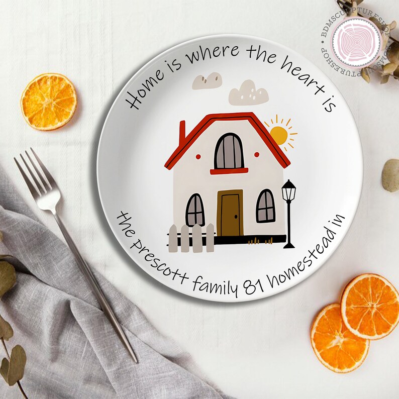 Personalized New Home Plates Custom Dinner Plates Family Platter ...