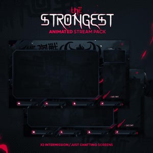 The Stongest Animated Stream Package: Twitch, Youtube, Kick, Stream ...