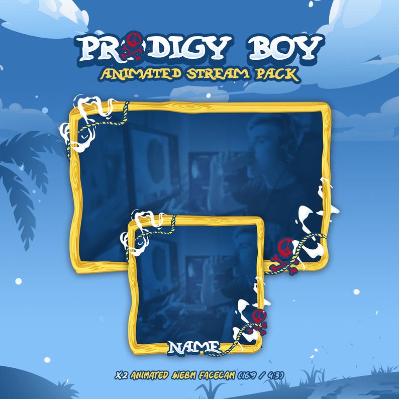 Prodigy Boy Animated Stream Package: Twitch, Youtube, Kick, Stream ...