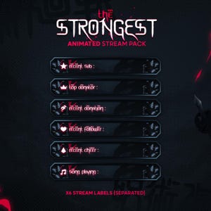 The Stongest Animated Stream Package: Twitch, Youtube, Kick, Stream ...