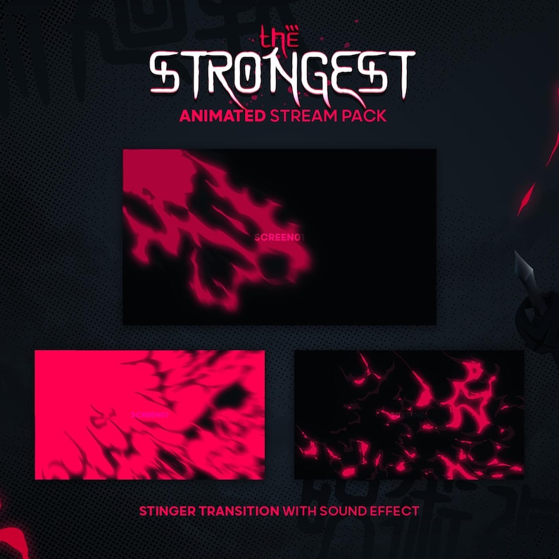 The Stongest Animated Stream Package: Twitch, Youtube, Kick, Stream ...
