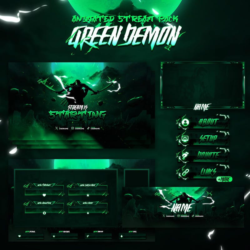 Twitch Stream Pack Samurai - Etsy