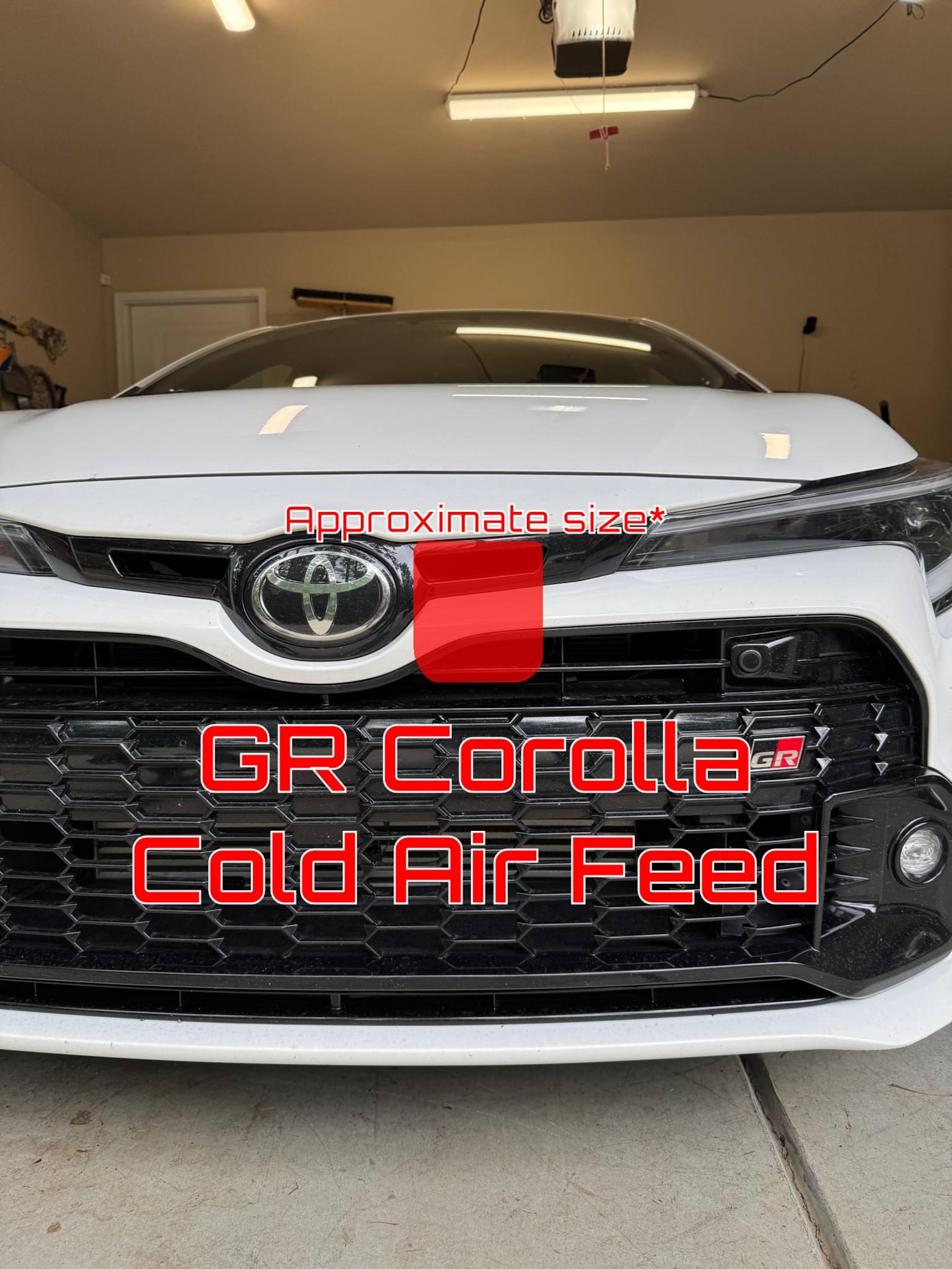 GR Corolla Front Bumper Duct - Cold Air Feed - Etsy