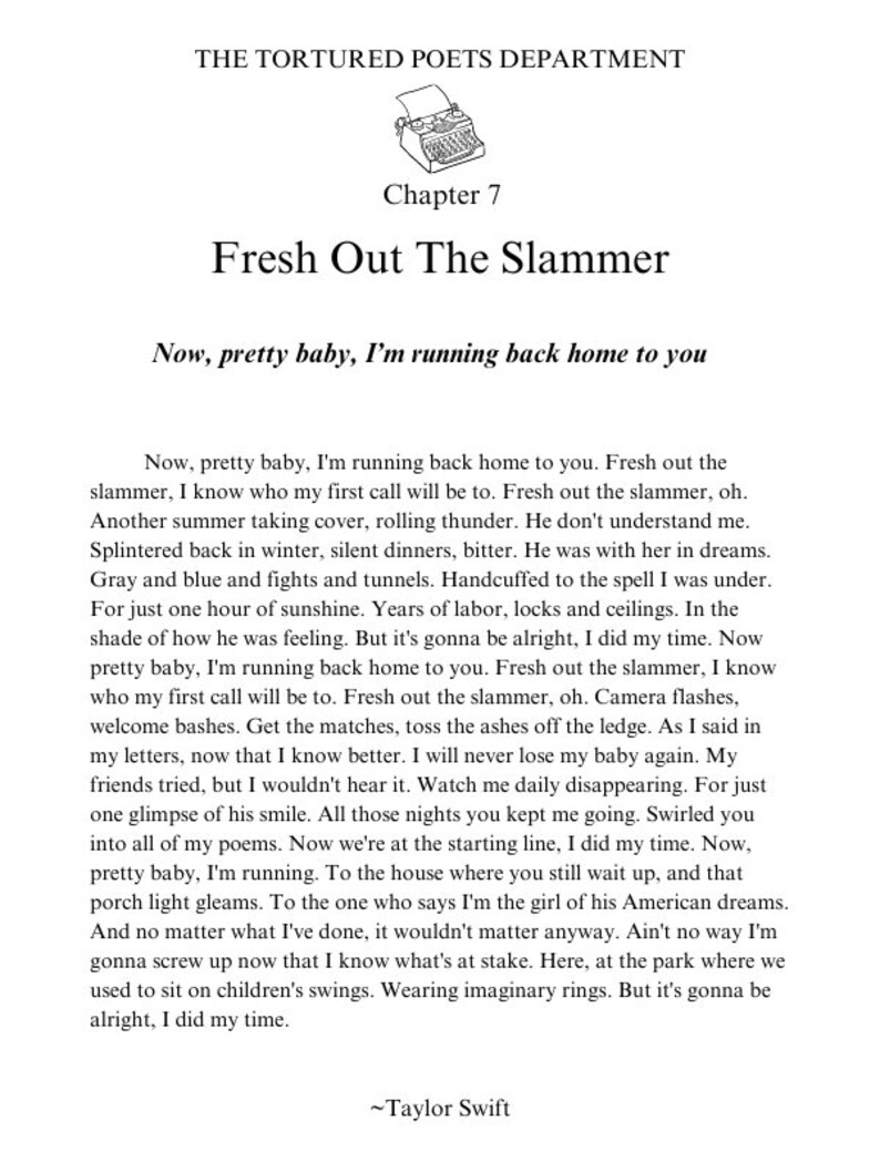 The Tortured Poets Department Print Wall Art, Taylor Swift TTPD ...