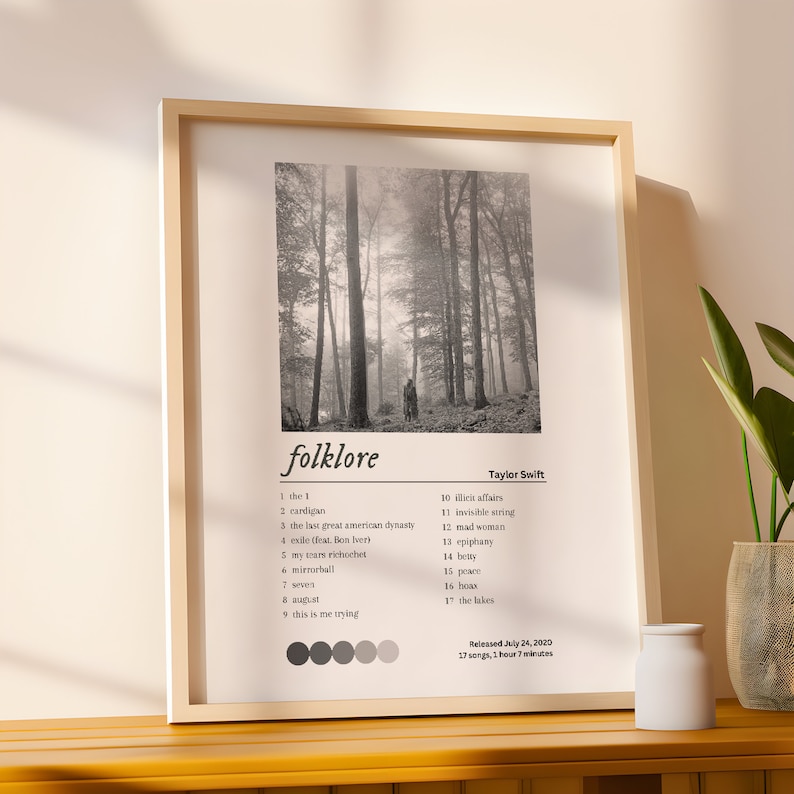 Folklore by Taylor Swift Album Art Print - Etsy