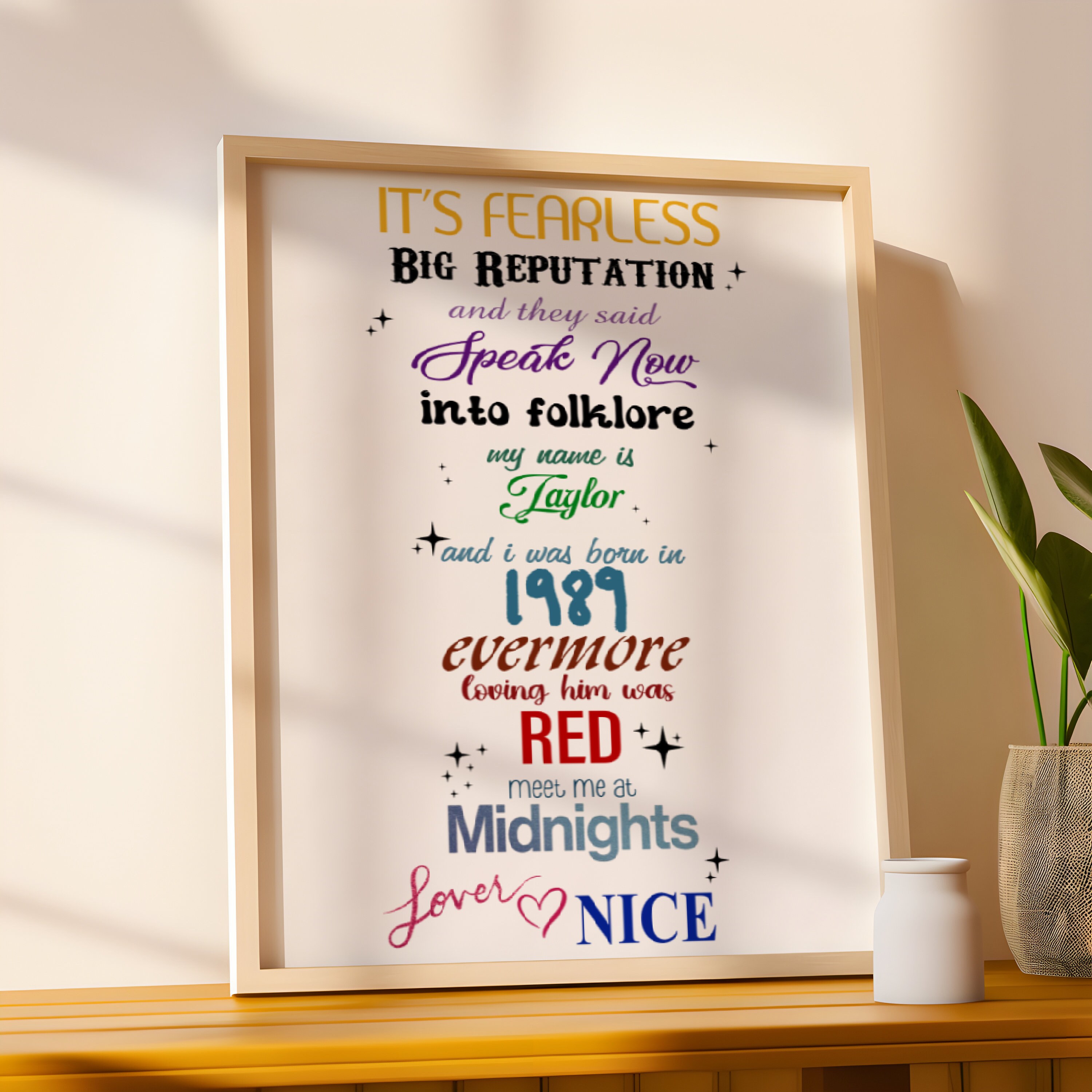 Eras Tour Intro, Taylor Swift Print, Wall Art for Swiftie Taylor Swift ...