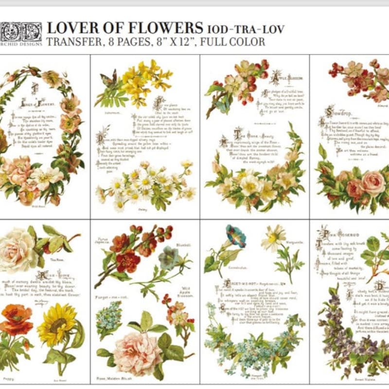 Flower Transfers - Etsy