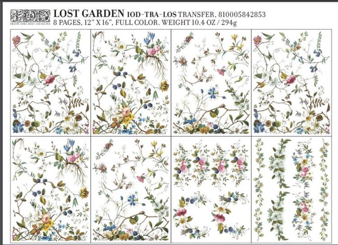 IOD Lost Garden Transfer-free SHIPPING - Etsy