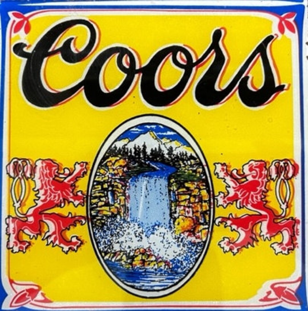 Vintage Coors Beer Sign PAINTED Glass Mirror 6x6free SHIPPING - Etsy