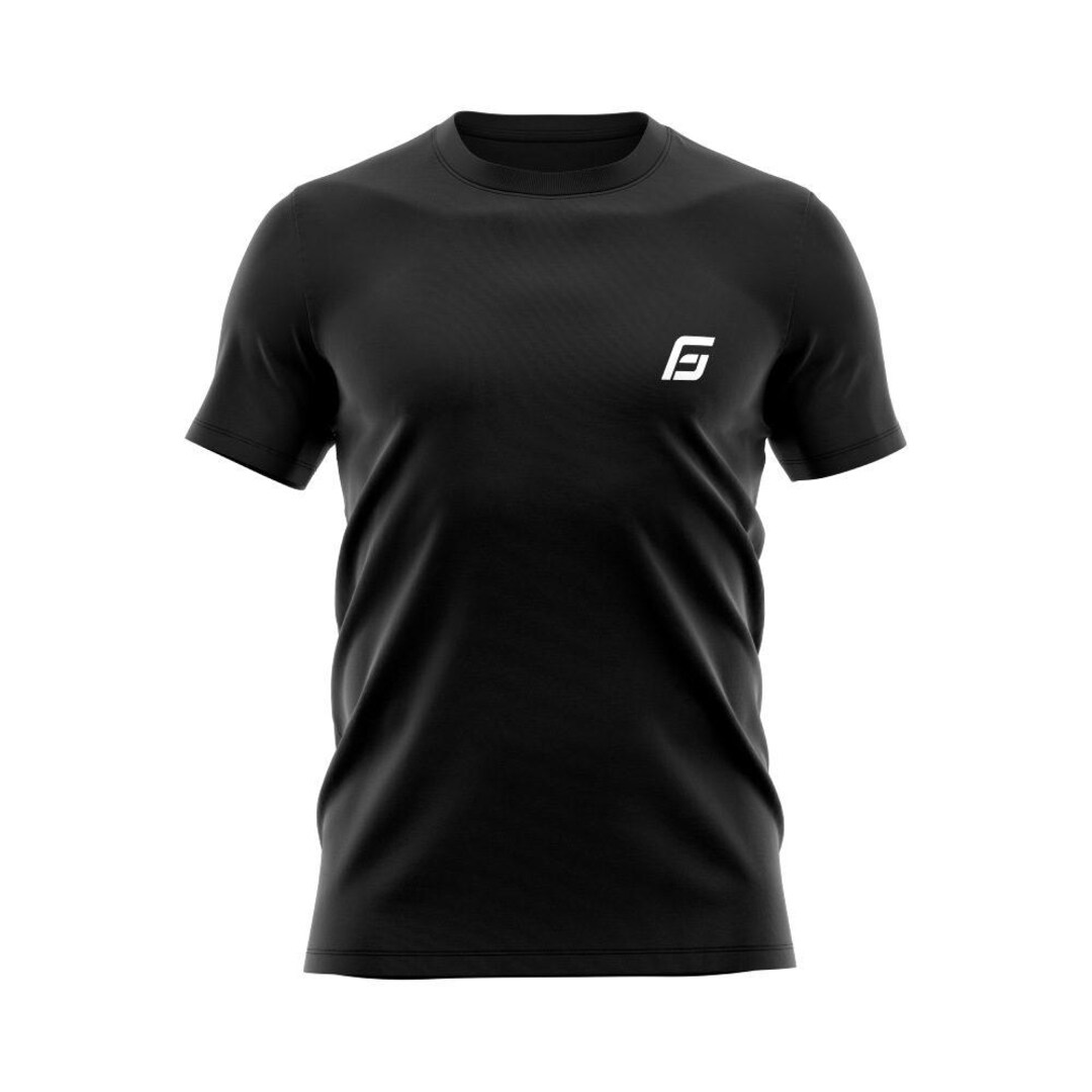 Power up Your Wardrobe: Black FG Logo Essential Fit Workout T-shirt for ...