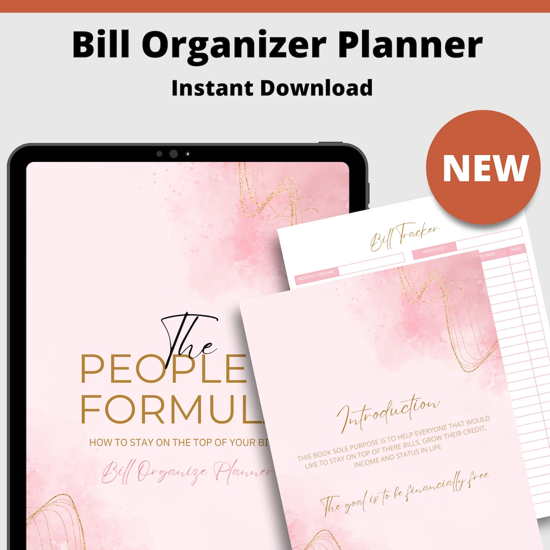 Bill Organizer Planner Budget Plannerbudget - Etsy