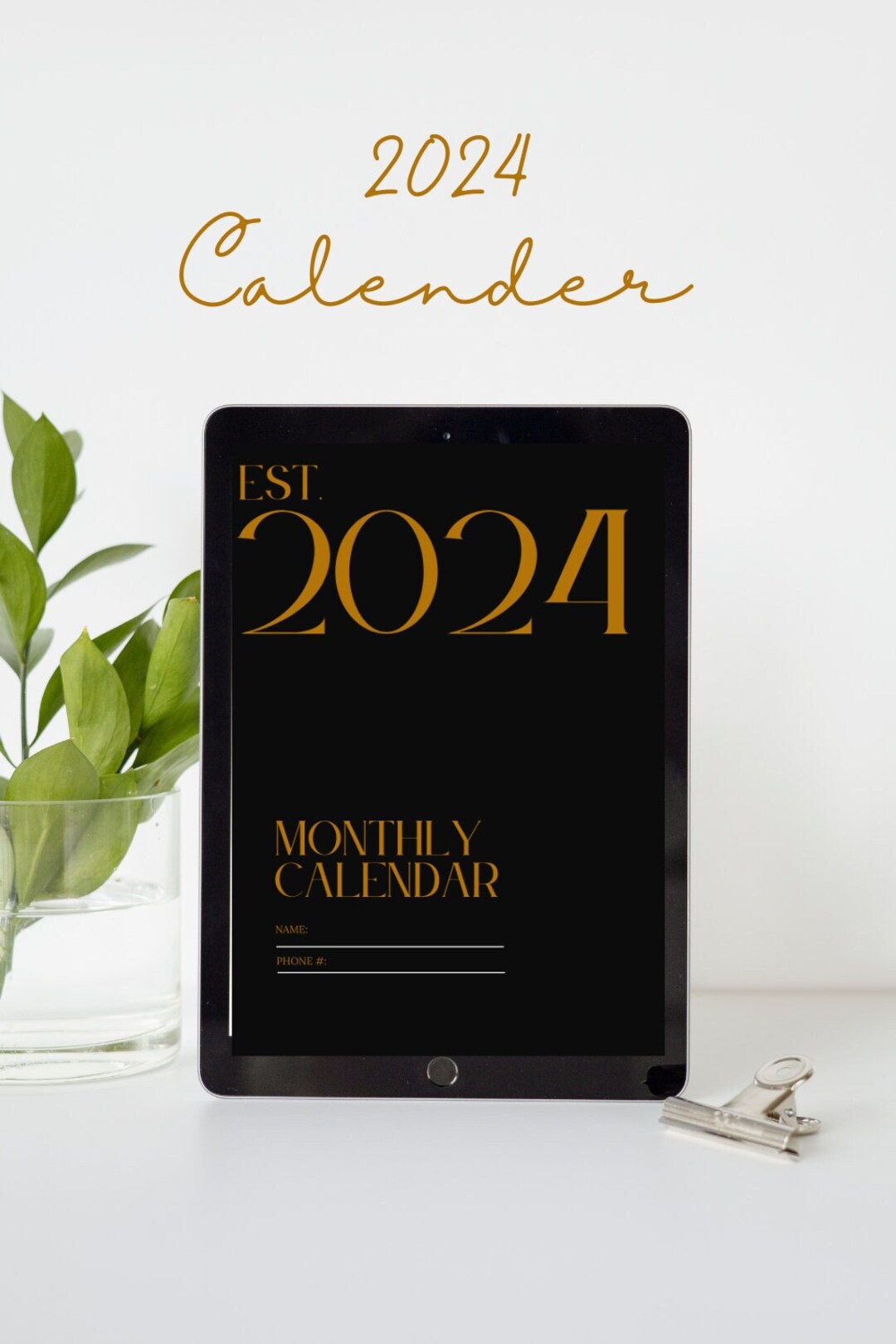 Digital 2024 Calendar - Etsy
