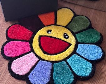 Melted Flower Takashi Murakami Rug Tapestry Multicolor - Etsy